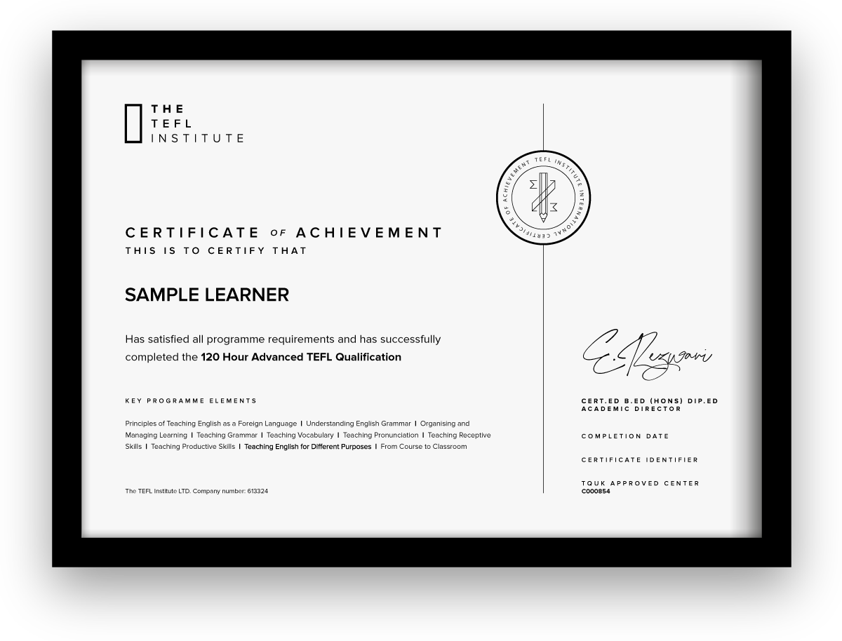 120 Hour Advanced TEFL Course in South Africa | TEFL Institute